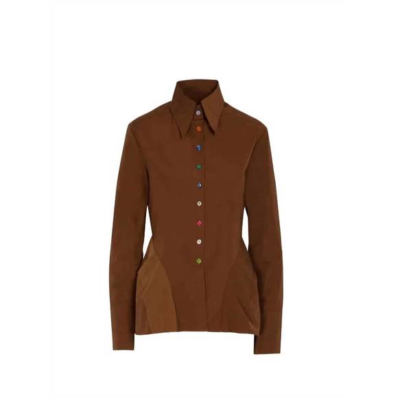 WEARITBE | Tops | New Wearitbe Lilibeth Blouse In Brown | Poshmark